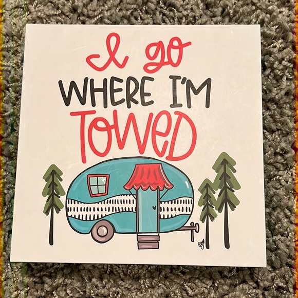 Accents | Wooden Camping Sign 6x6 | Poshmark